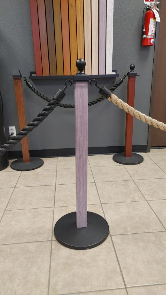 Wood Post Stanchions - Wooden Post and Rope Barriers