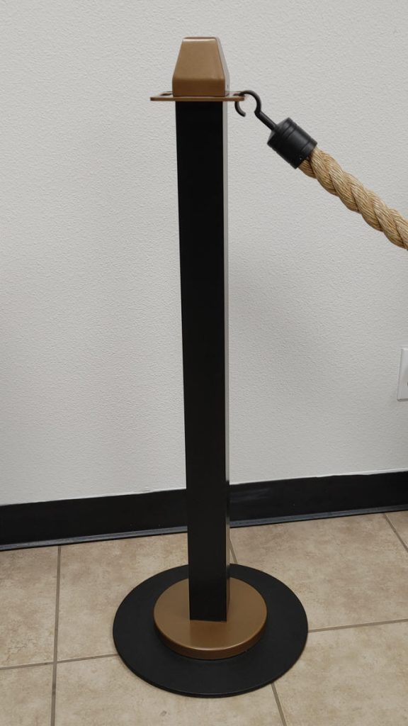 Wood Post Stanchions - Wooden Post and Rope Barriers