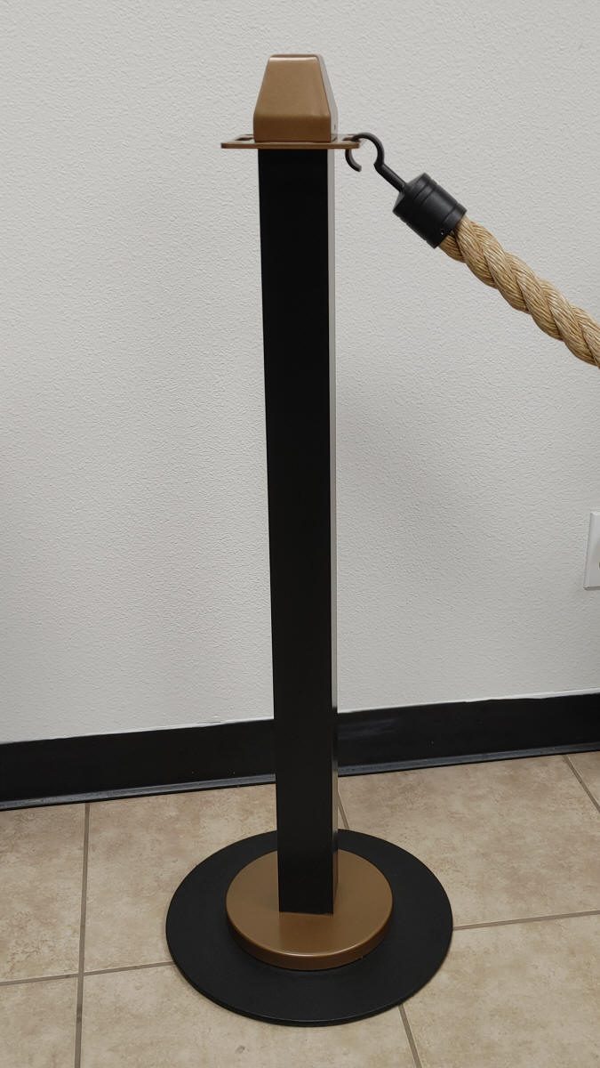 Wood Post Stanchions - Wooden Post and Rope Barriers