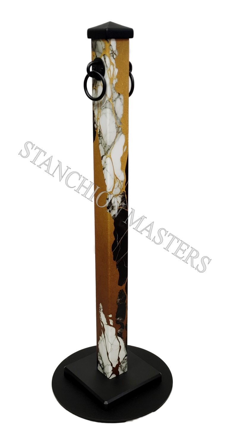 Marble Post and Rope Stanchions, Sign Stands, Barriers